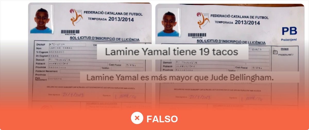No, la fecha de nacimiento de Lamine Yamal en esta ficha no es 2005: es ...