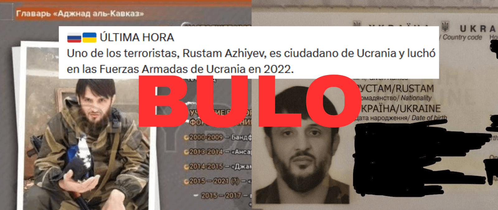 No, este hombre no es uno de los detenidos por el atentado en Moscú ...