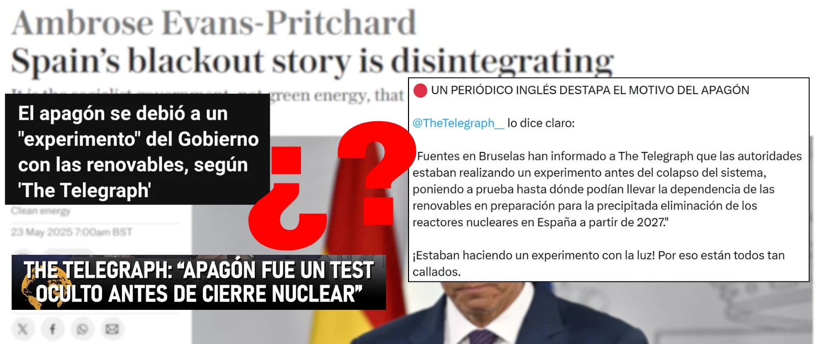 El artículo del Telegraph que dice que el apagón de abril ocurrió ...